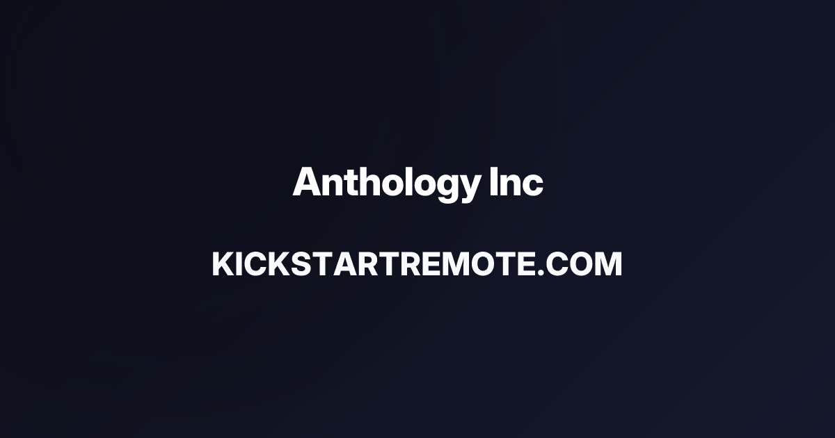 Remote Jobs at Anthology Inc | Kickstart Remote