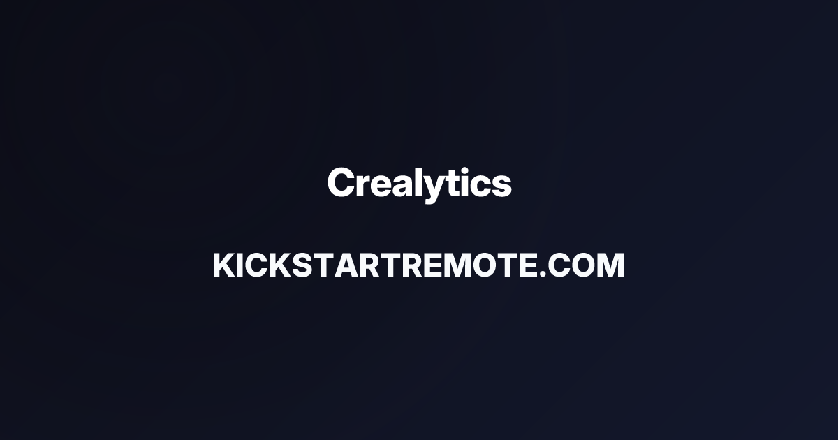 Remote Jobs at Crealytics | Kickstart Remote