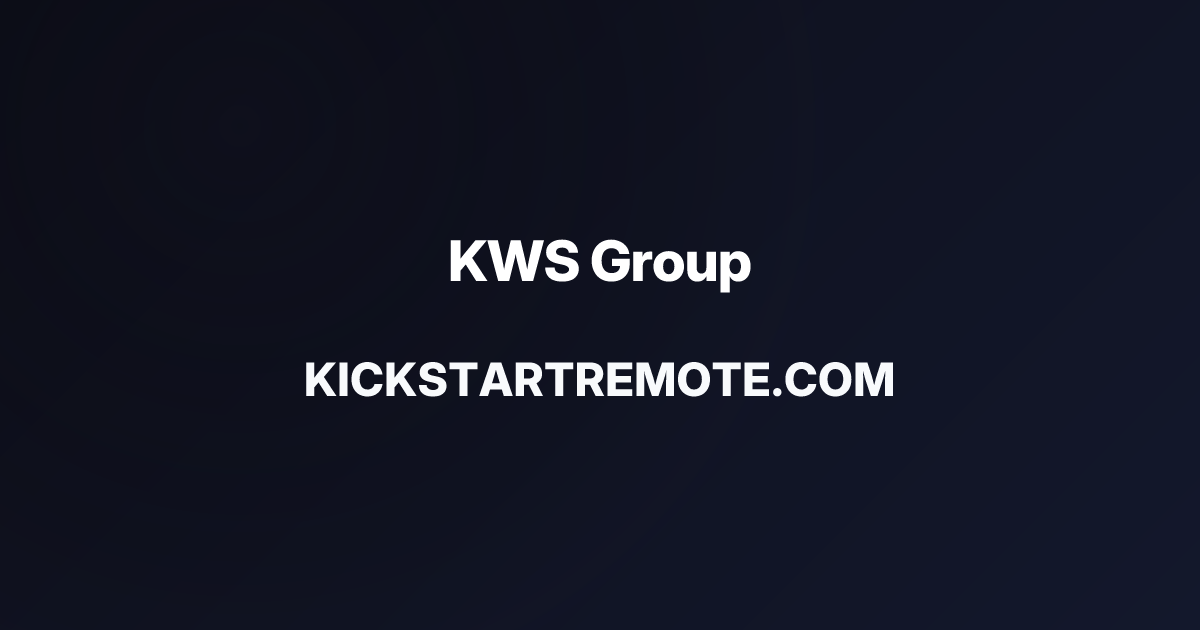 Remote Jobs at KWS Group | Kickstart Remote