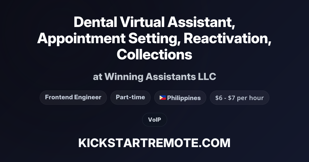 Dental Virtual Assistant, Appointment Setting, Reactivation ...