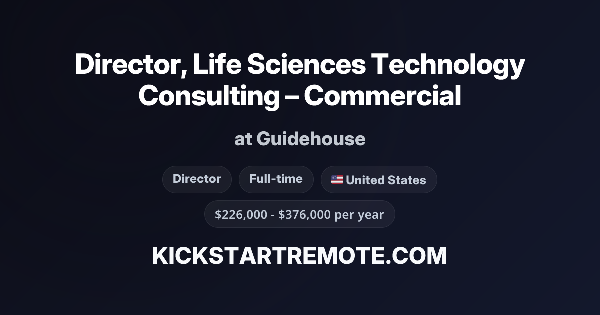 Director, Life Sciences Technology Consulting – Commercial at ...