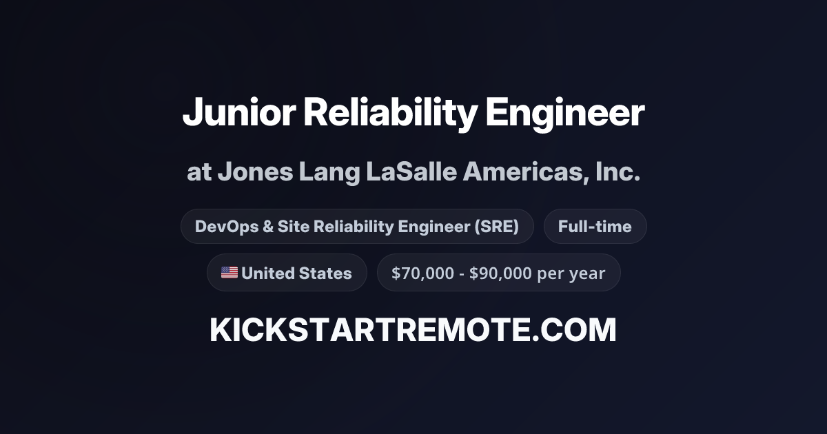 Junior Reliability Engineer at Jones Lang LaSalle Americas, Inc ...